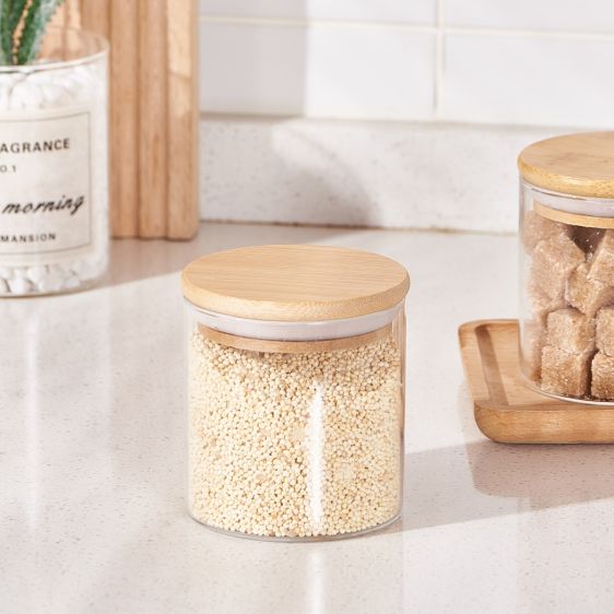 Glass jars for kitchen storage store